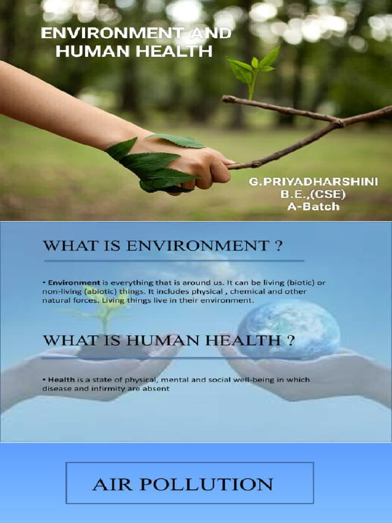 Environment and Human Health | PDF