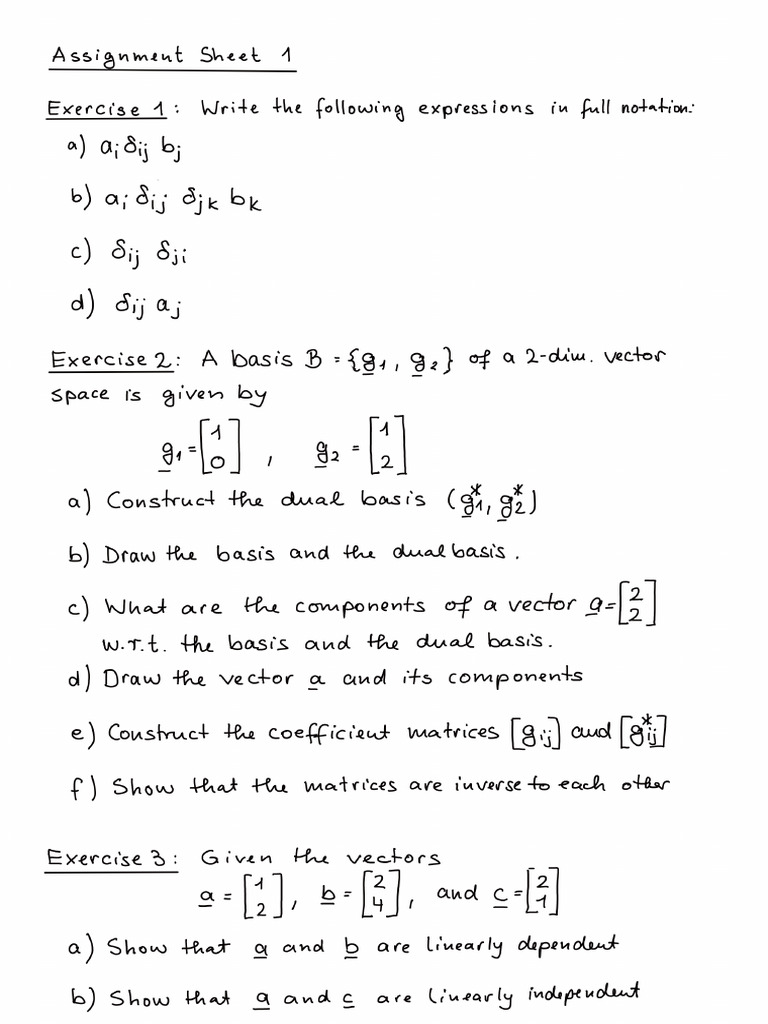 VCTA Assignment Sheet 01 | PDF