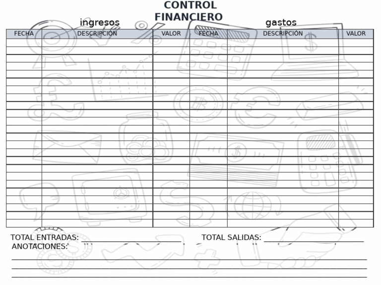 Plantilla Control Financiero 2 | PDF
