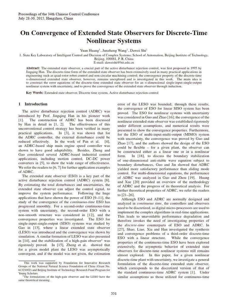 huang2015 | PDF | Control Theory | Mathematics