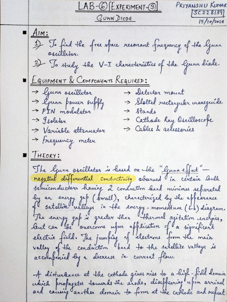 GUNN DIODE | PDF | Electronic Engineering | Electrical Engineering