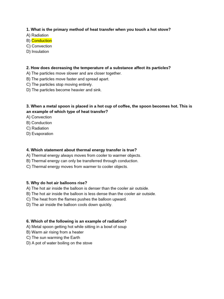 Unit 4 Thermal Energy Review | PDF | Convection | Heat Transfer