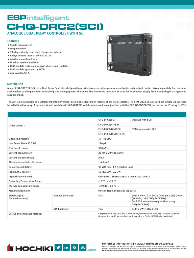 CHQ DRC2 | PDF | Relay | Electrical Equipment