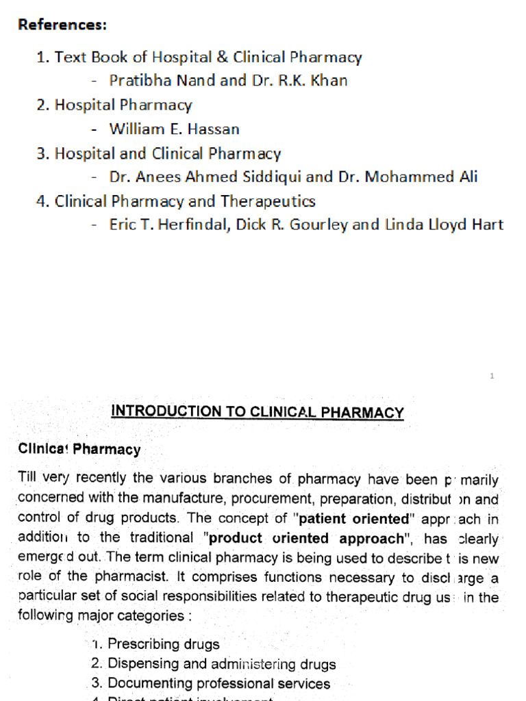 01 Introd. clin. pharm. | PDF