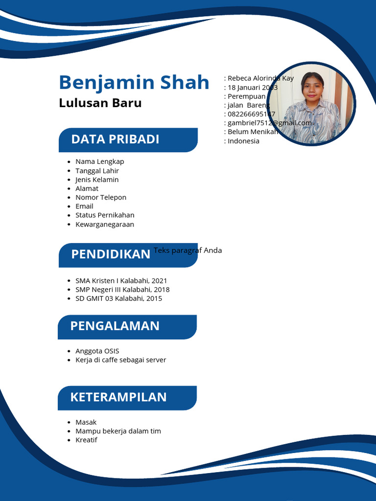 Biru Putih Abstrak Modern CV Resume Riwayat Hidup_20241121_081424_0000 | PDF