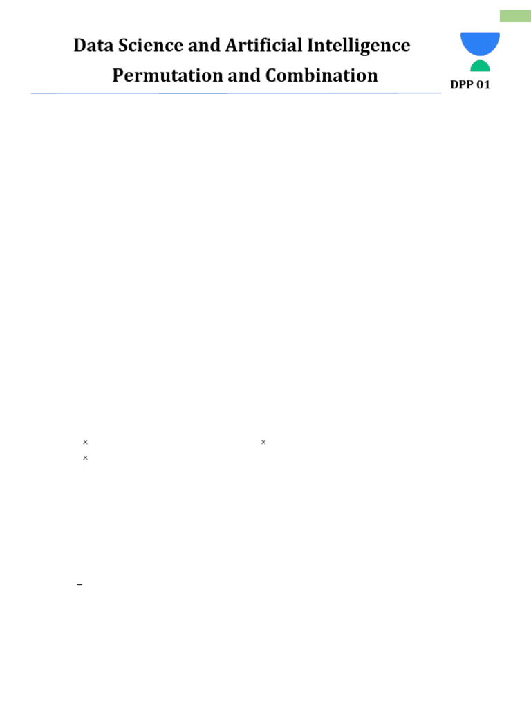 DPP_01_Permutation and Combination | PDF | Permutation | Elementary ... DPP_01_Permutation and Combination | PDF | Permutation | Elementary ...