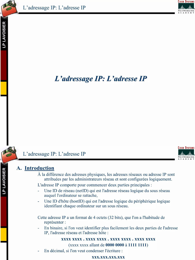 Introduction a l'Adressage IP | PDF