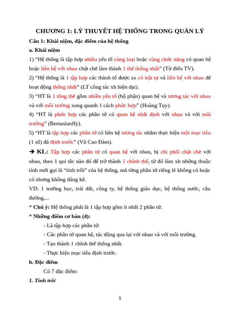 Tóm tắt KHQL | PDF