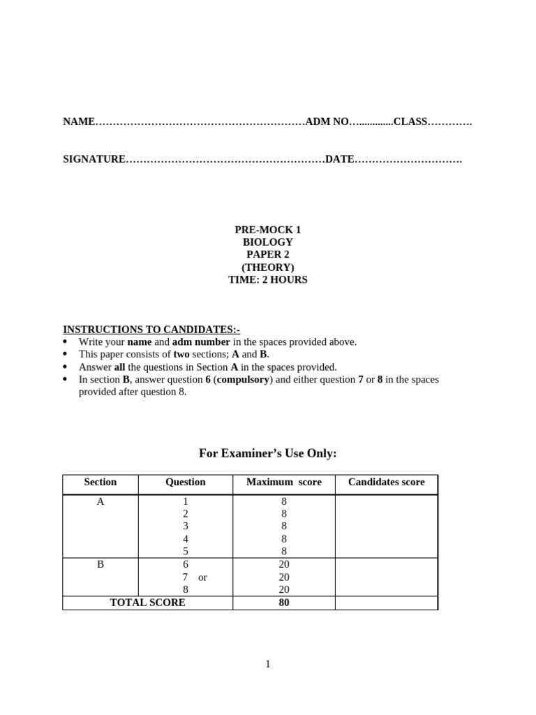 BIO-P2 | PDF | Biology | Genetics