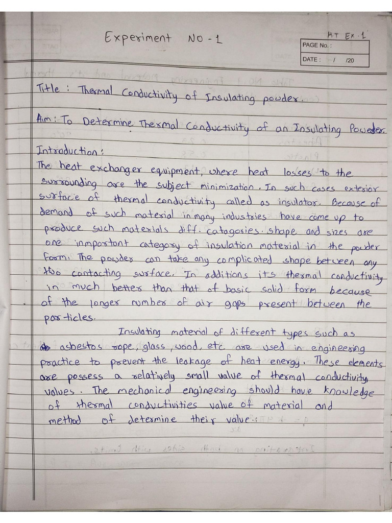 HT Experiment With Calculation | PDF