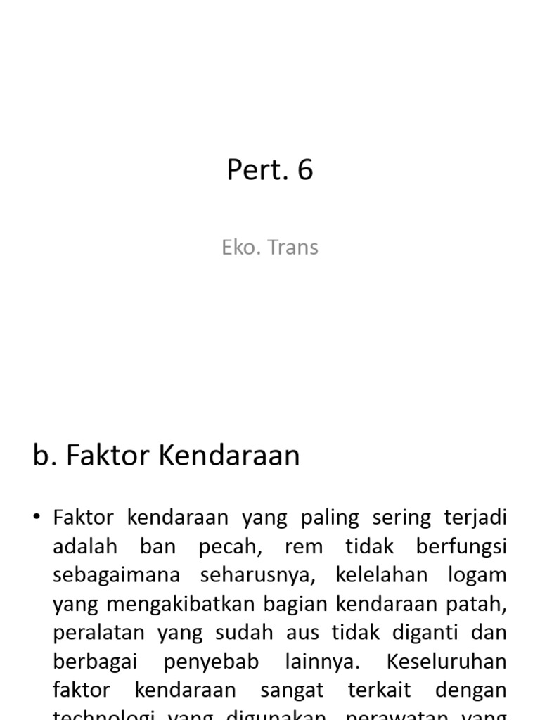 Pert.6 (Eko. Trans) | PDF