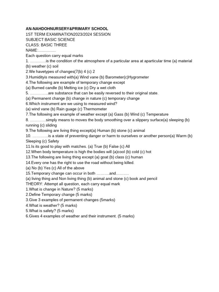 Basic Three Basic Science | PDF