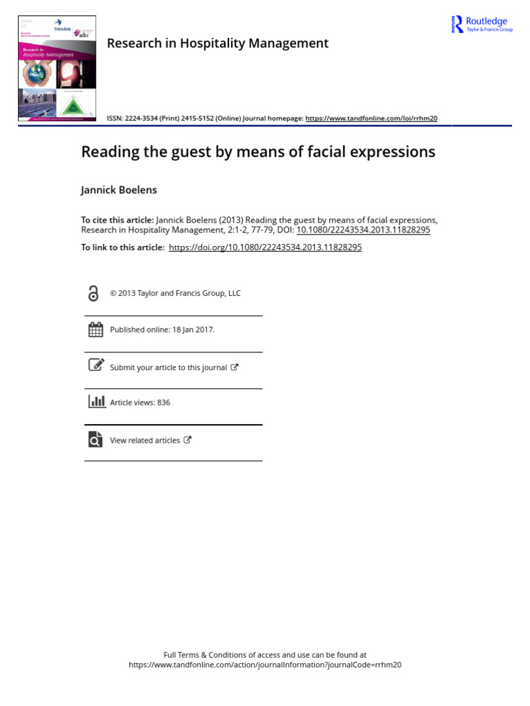 Reading The Guest by Means of Facial Expressions | PDF | Facial ...