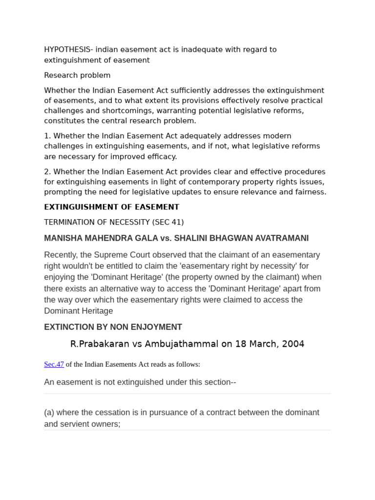 easement notes | PDF | Easement | Alternative Dispute Resolution