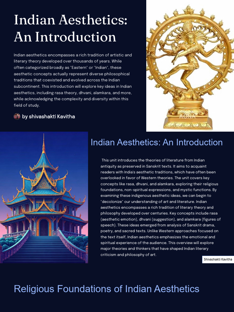 Indian Aesthetics An Introduction | PDF | Spirituality | Aesthetics
