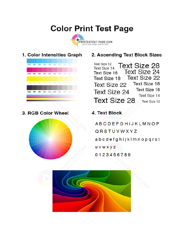 Color Test Page | PDF