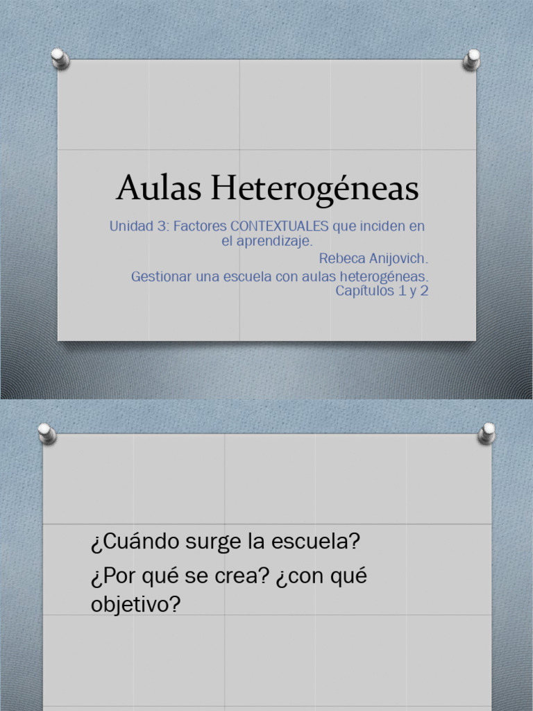 9 - Aulas Heterogéneas - Integración | PDF | Aprendizaje | Escuelas