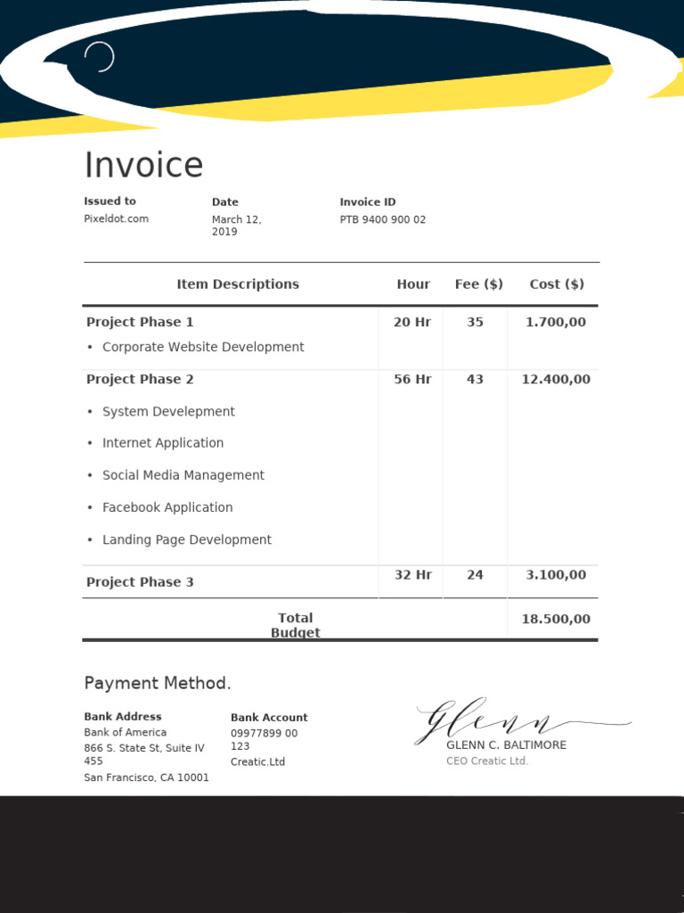 Invoice US Letter CS6 | PDF