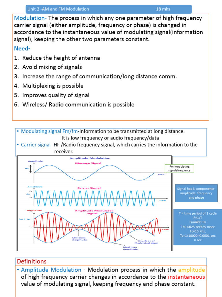 AM and FM Modulation Overview | PDF | Frequency Modulation | Modulation