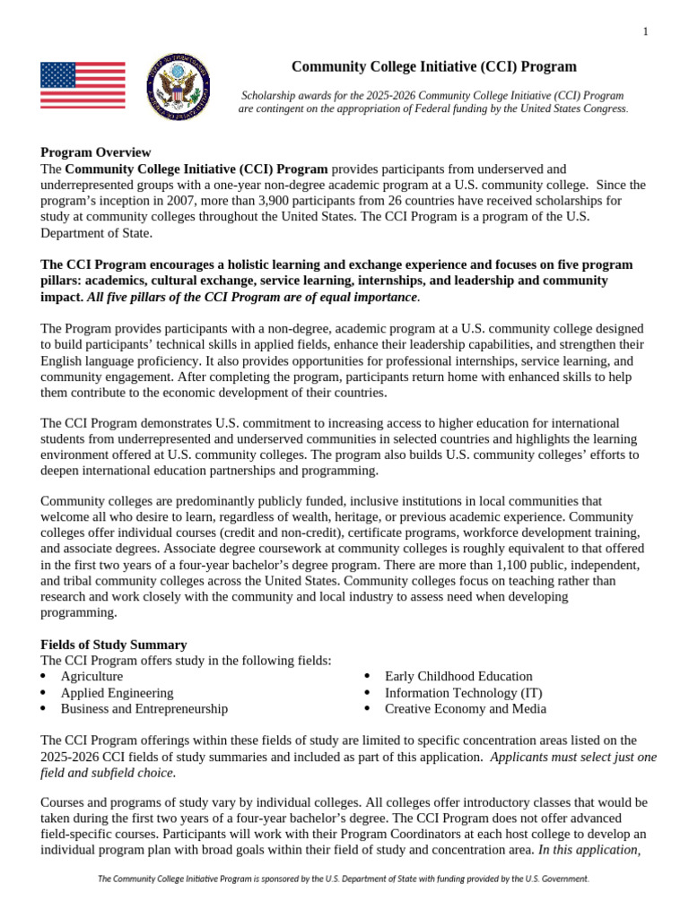 CCI-Program-AY-2025-2026-Application 2 | PDF | Test Of English As A ...