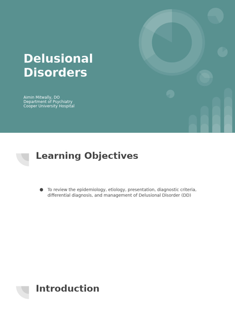 Delusional Disorders | PDF | Delusion | Mental Disorder