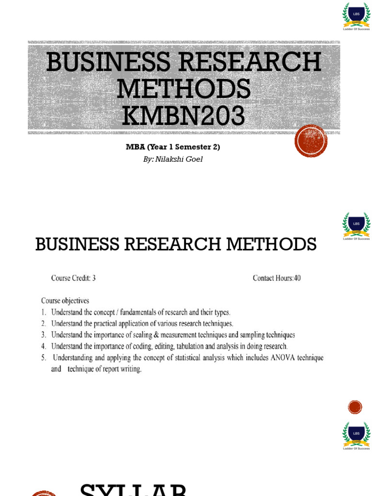 AKTU BUSSINESS RESEARCH Unit 1 | PDF | Scientific Method | Statistics