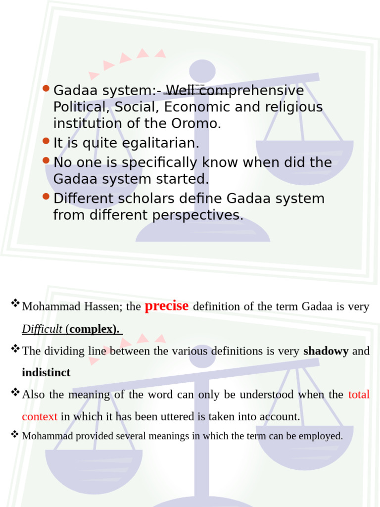 Gadaa System | PDF
