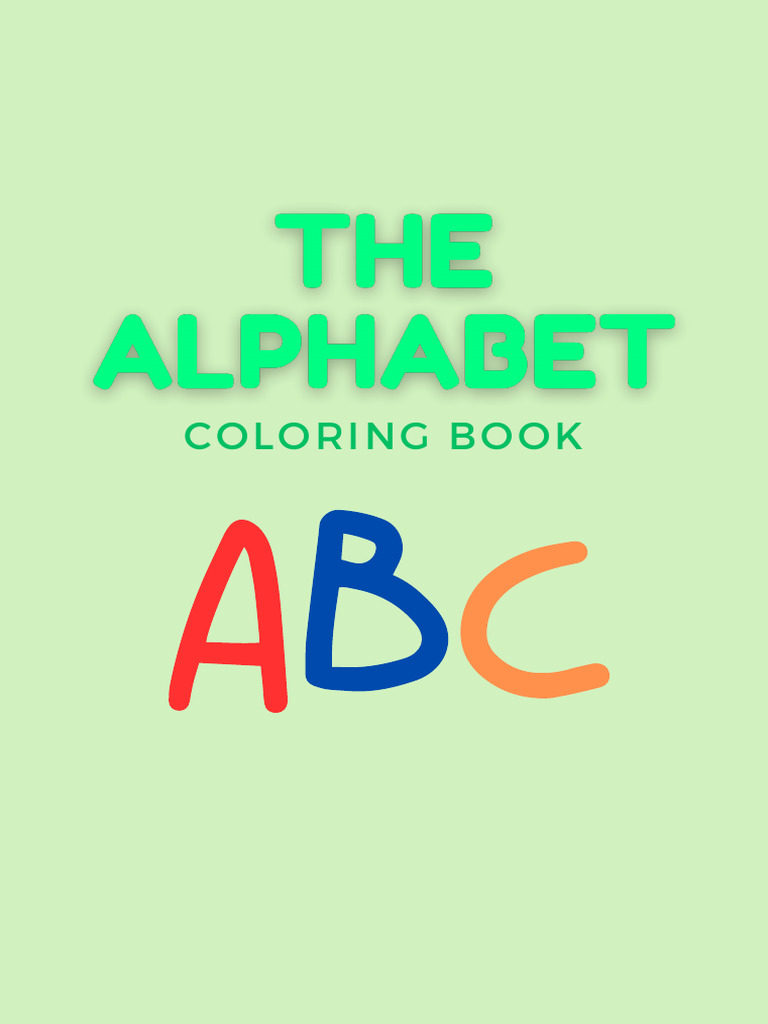Pink-White Simple Alphabet Coloring Book | PDF