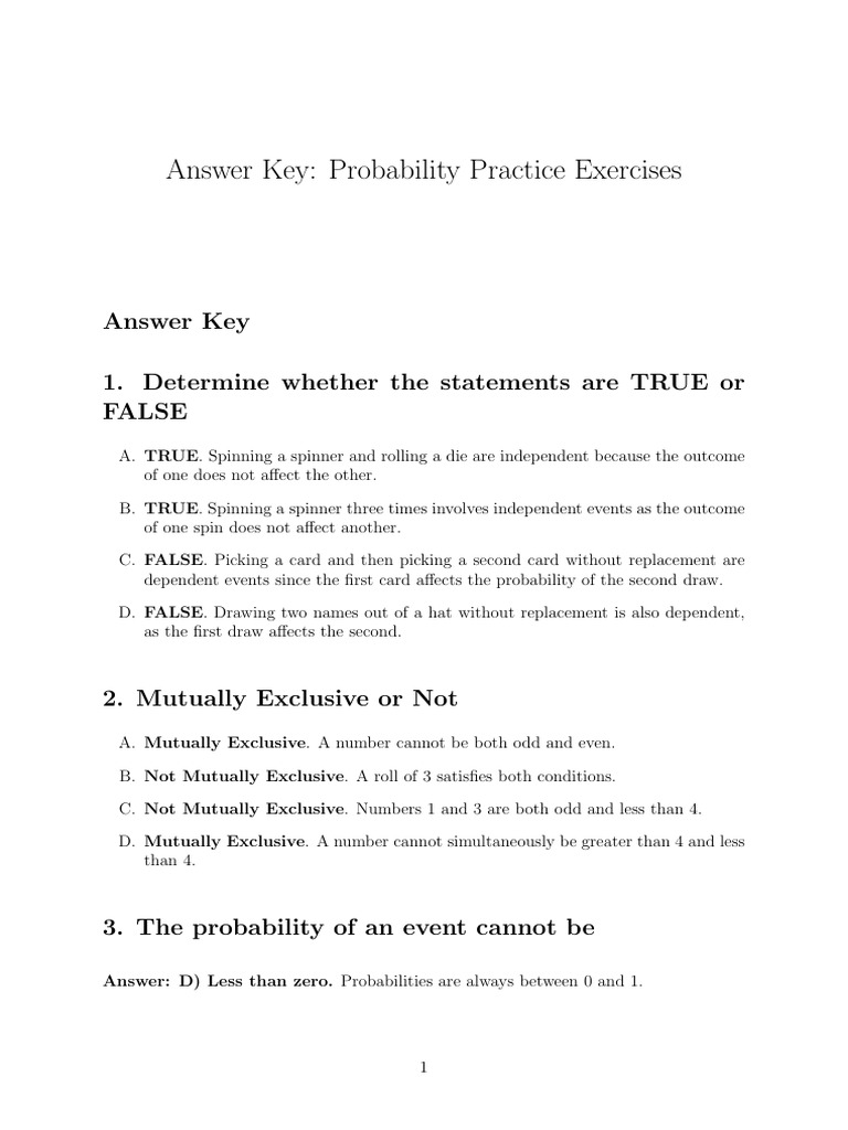 TI First Final Answer Key | PDF | Probability | Mathematics