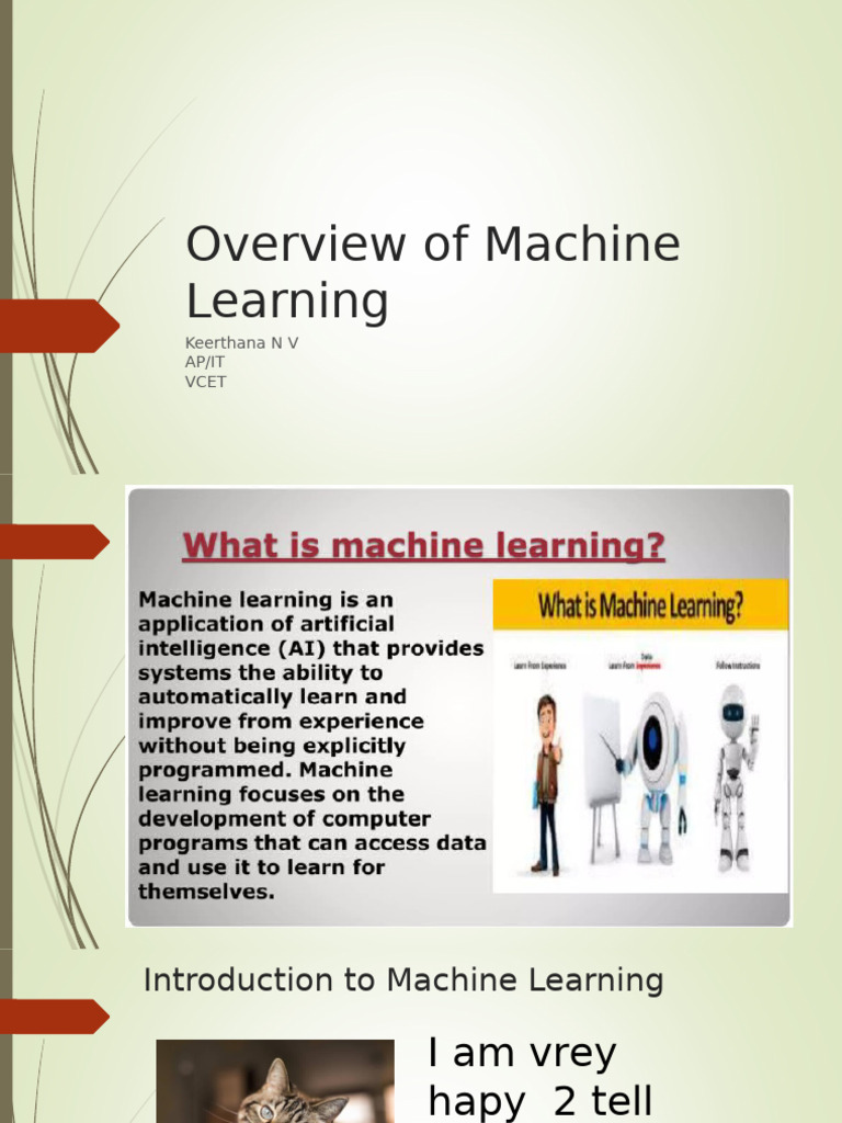 Overview of Machine Learning | PDF | Machine Learning | Cluster Analysis