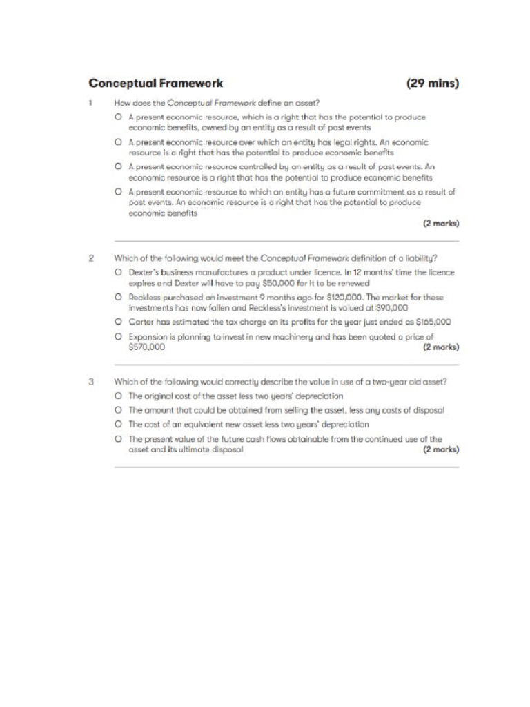 MCQ Conceptual Framework | PDF