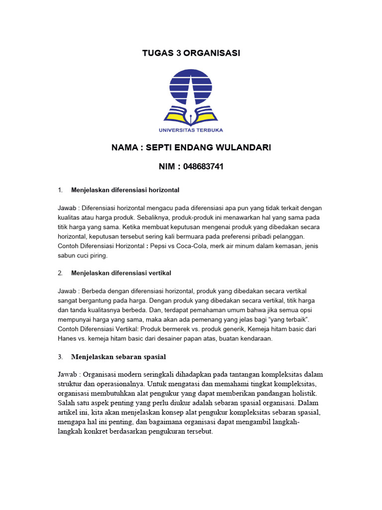 -TUGAS 3 ORGANISASI | PDF