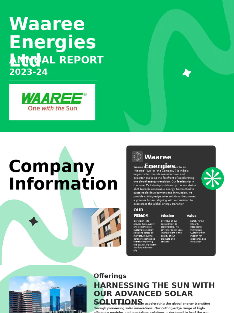 Waaree Energies Annual Report 2023-24 | PDF | Audit | Photovoltaics