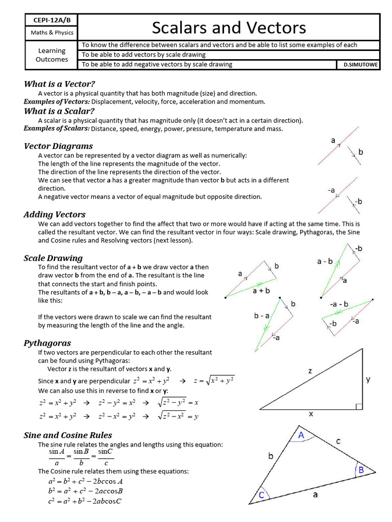 Vectors Pdf Euclidean Vector Force