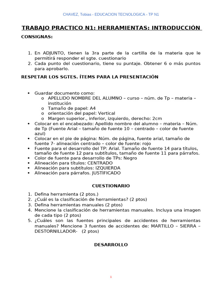 2Tobias Chavez 2c TpN1 Tecnologia Colegio Americo Vespucio | PDF ...