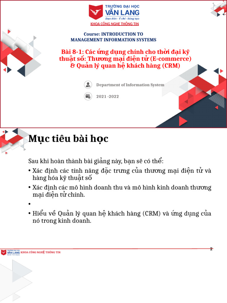 L8.1-Key System Applications For Digital Age - E-Commerce CRM - Viet | PDF