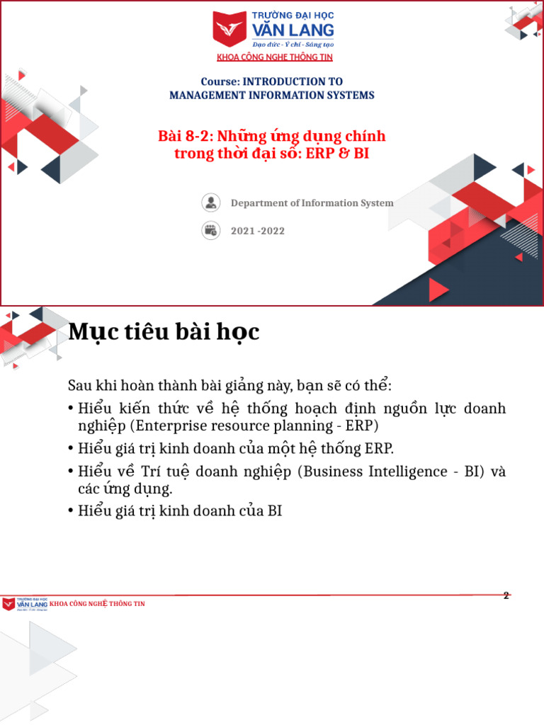 L8.2-Key System Applications For Digital Age - ERP BI - Viet | PDF