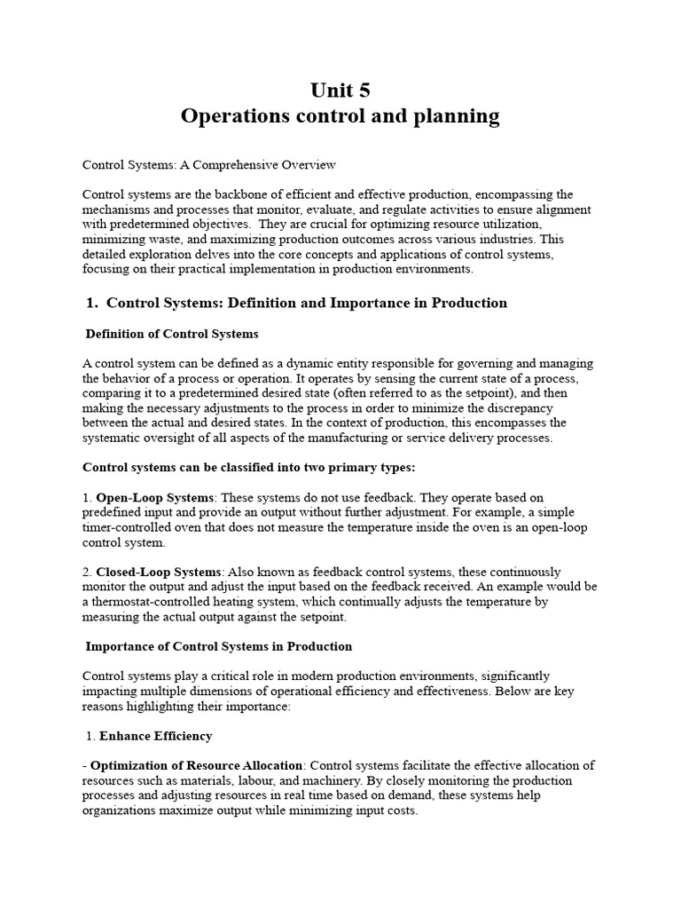 Unit 5 Opc Pdf Lean Manufacturing Automation