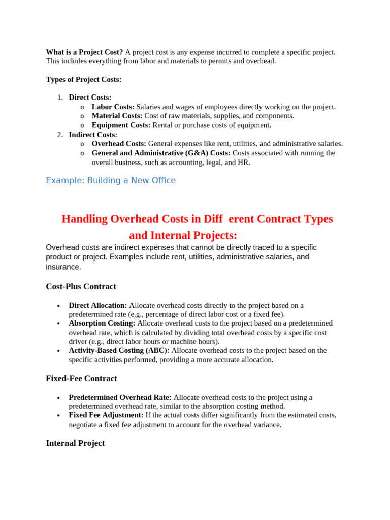 What Is A Project Cost | PDF
