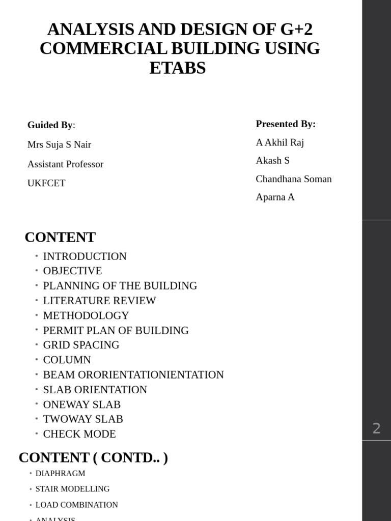 ETABS FINAL PPT g1 | PDF | Structural Load | Beam (Structure)