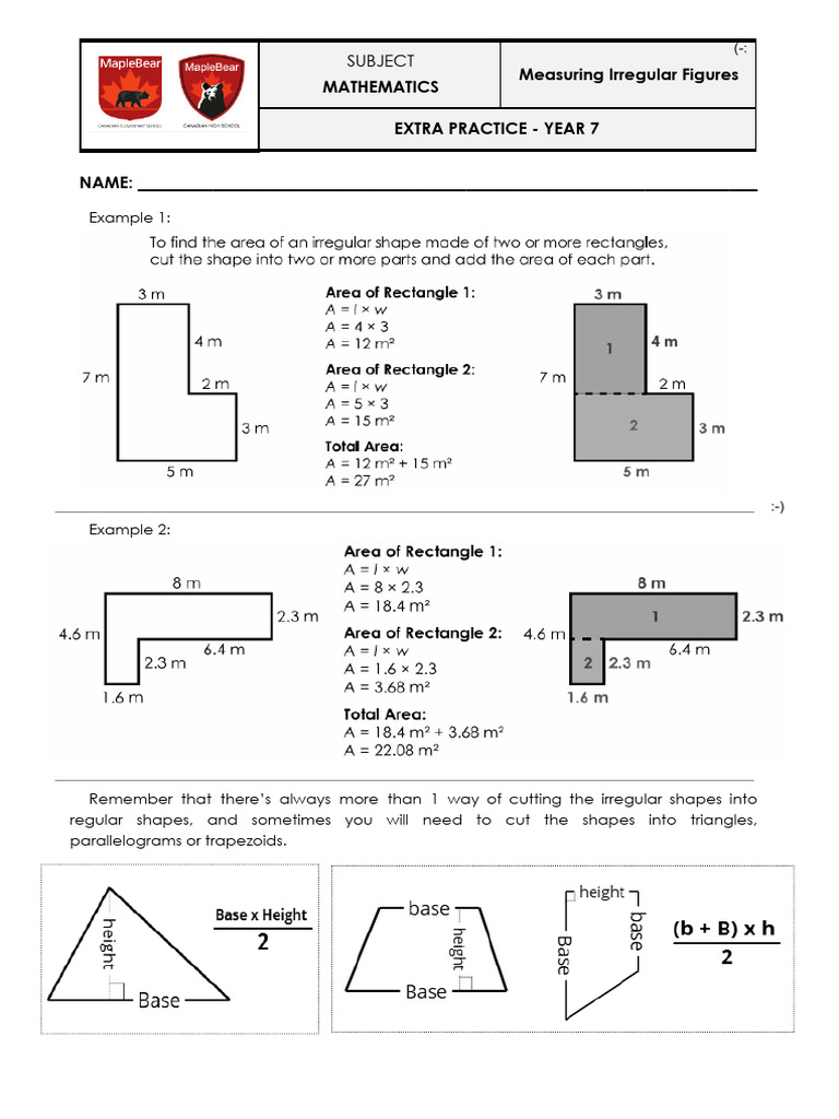 Measuring Irregular Figures | PDF