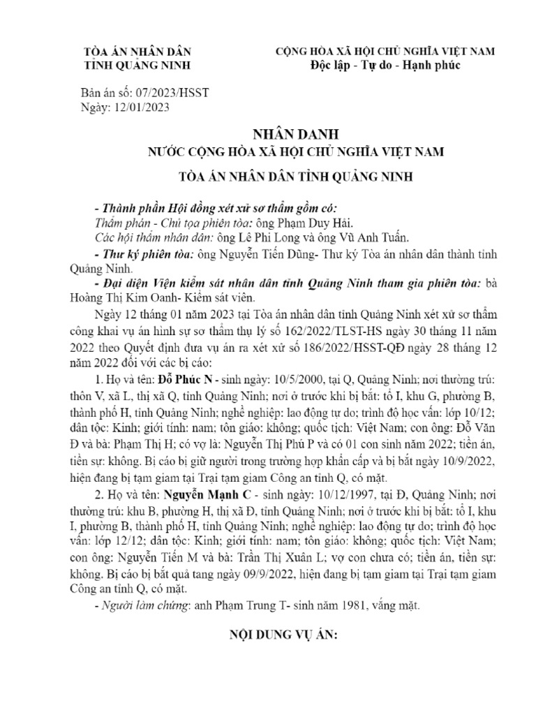 BA HSST Nhan CDP | PDF