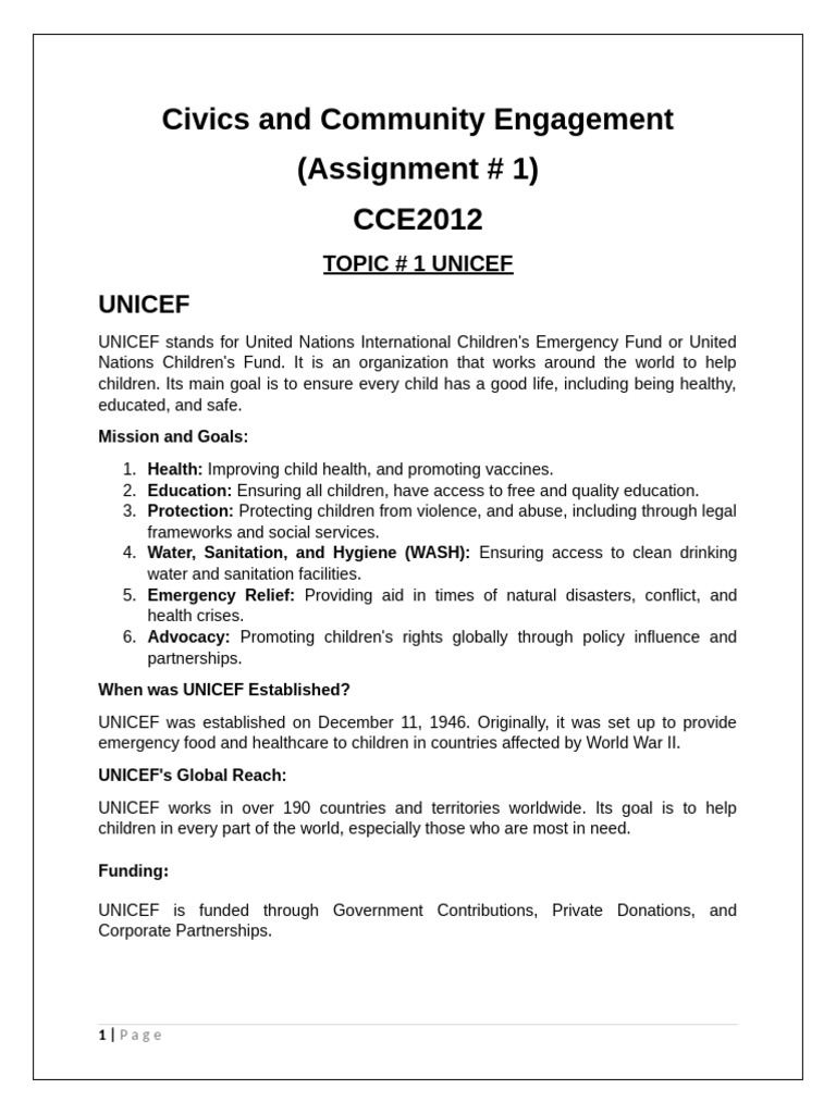 UNICEF Community Engagement Overview | PDF | Unicef | Wash