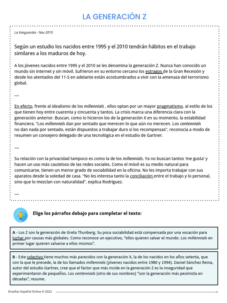 9 - La Generación Z | PDF | Millennials