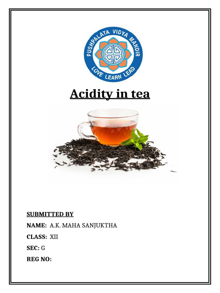 Acidity in tea | PDF