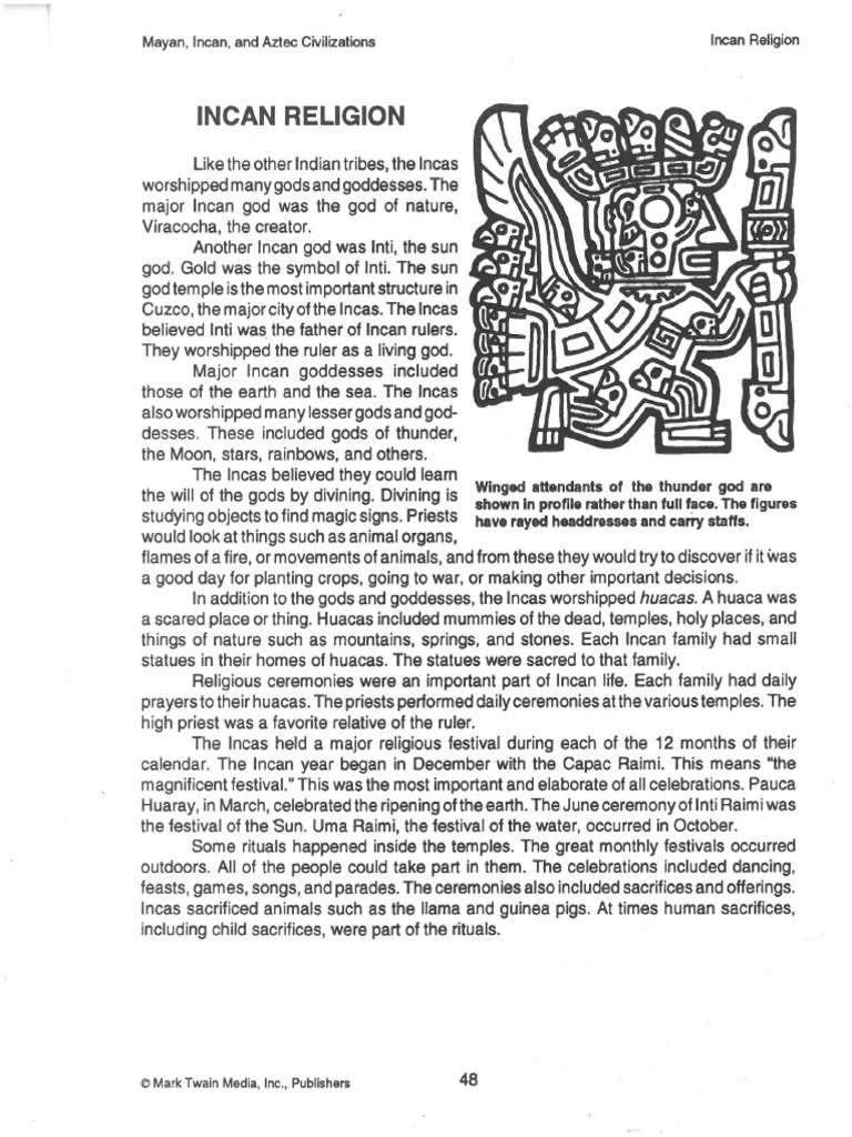 Inca Religion Handout | PDF