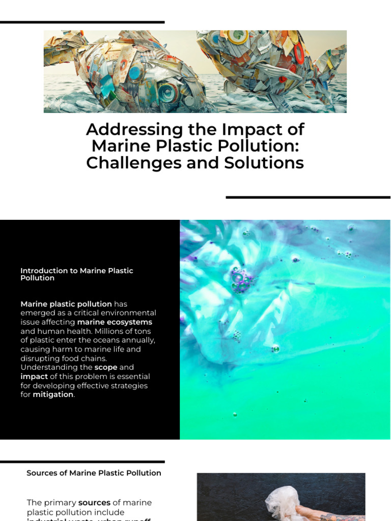 Slidesgo Addressing The Impact of Marine Plastic Pollution Challenges ...