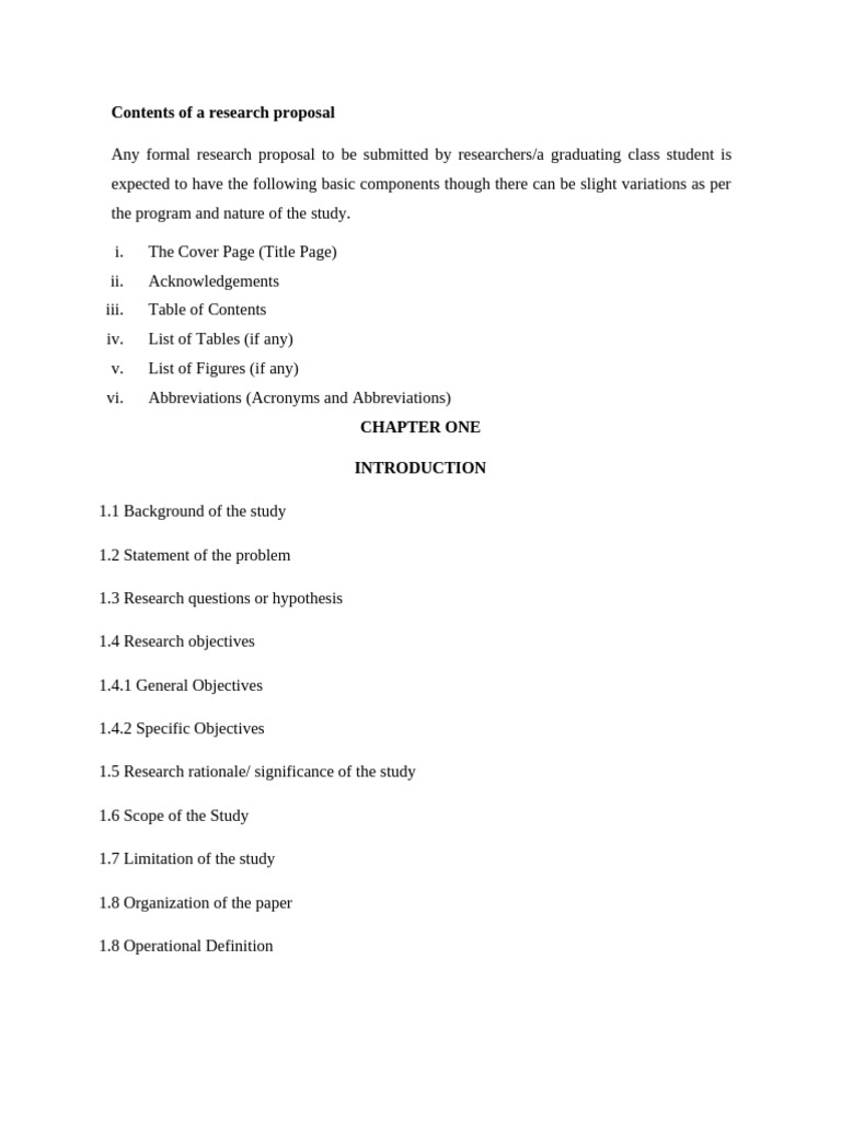 Research Proposal Format | PDF