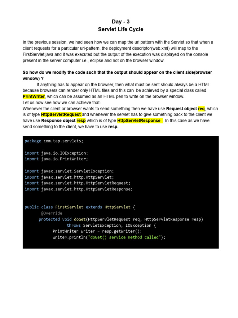 Servlet Lifecycle Explained | PDF | Software Engineering | Software