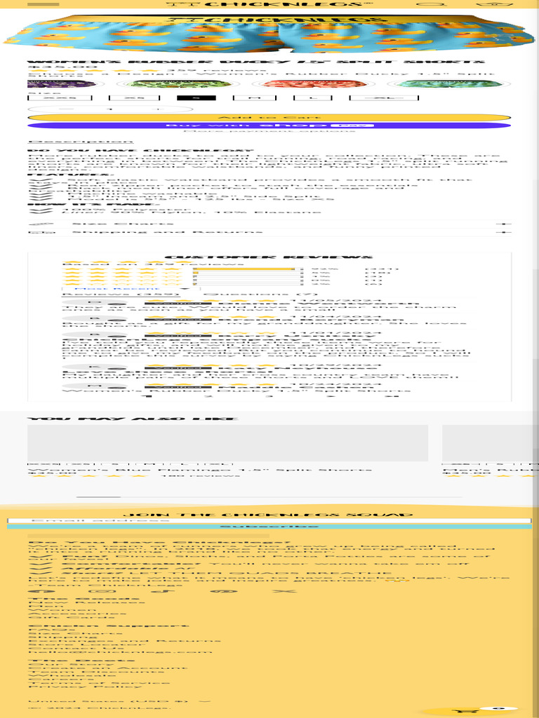 Women's Rubber Ducky 1.5 Split Shorts - ChicknLegs | PDF | Textiles